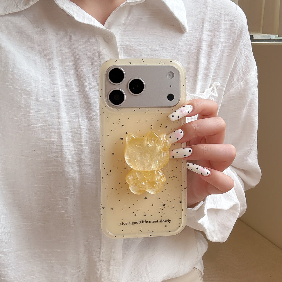 Cute Kitty Pop Holder iPhone Case – Kalakaar Indiaa
