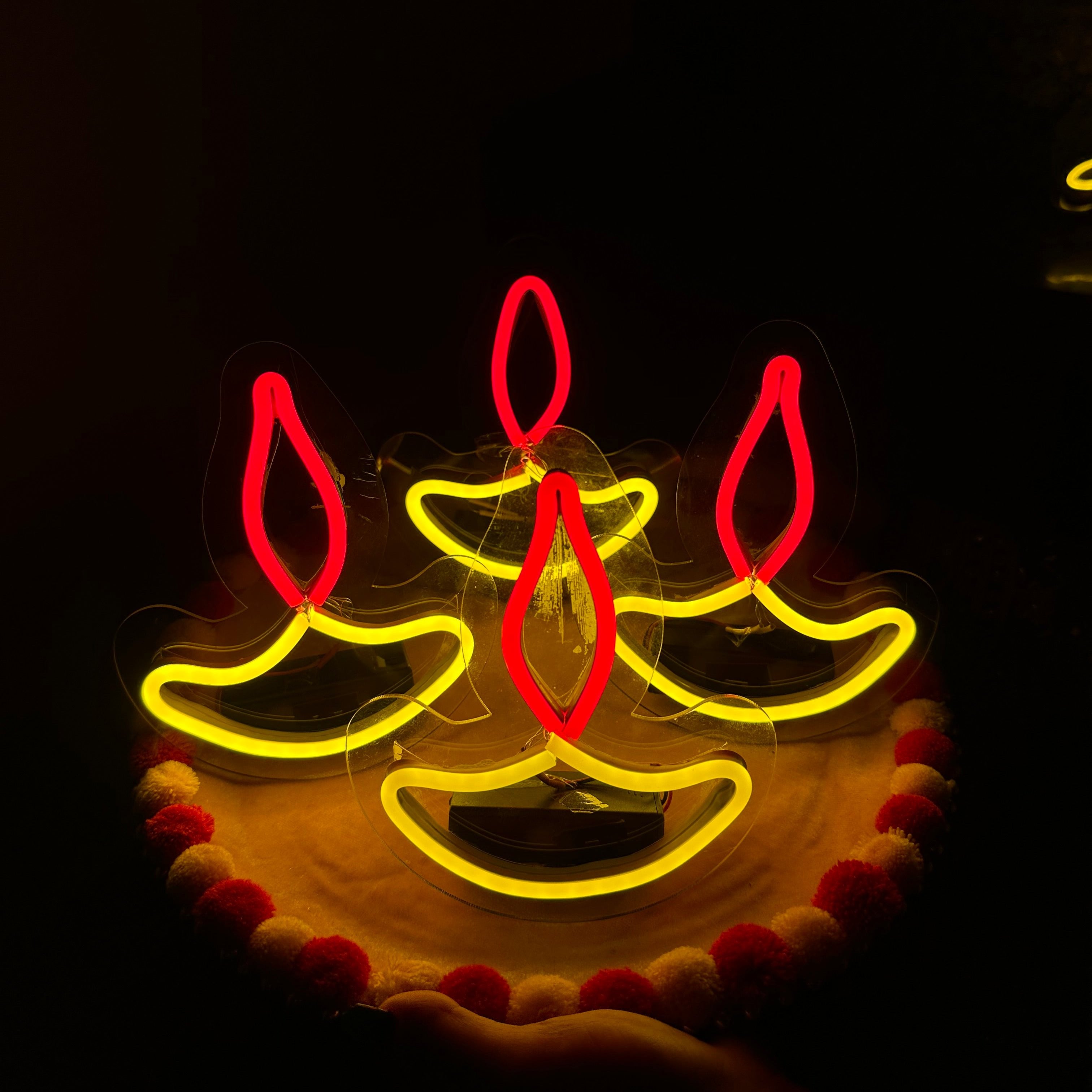 Neon Diya Lights - Set of 5 – Kalakaar Indiaa