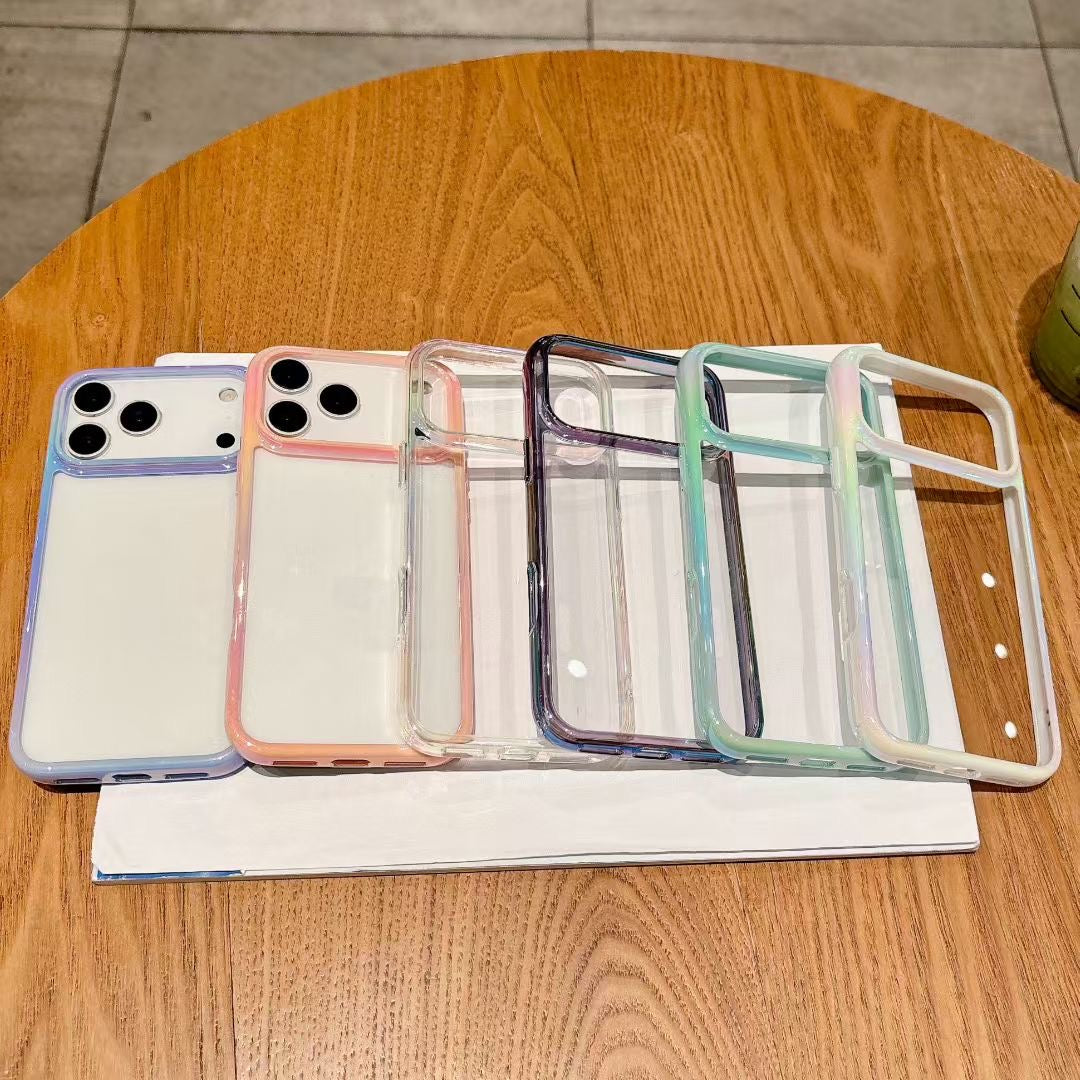 Transparent Gradient Edge iPhone Case – Shockproof Soft Cover ...