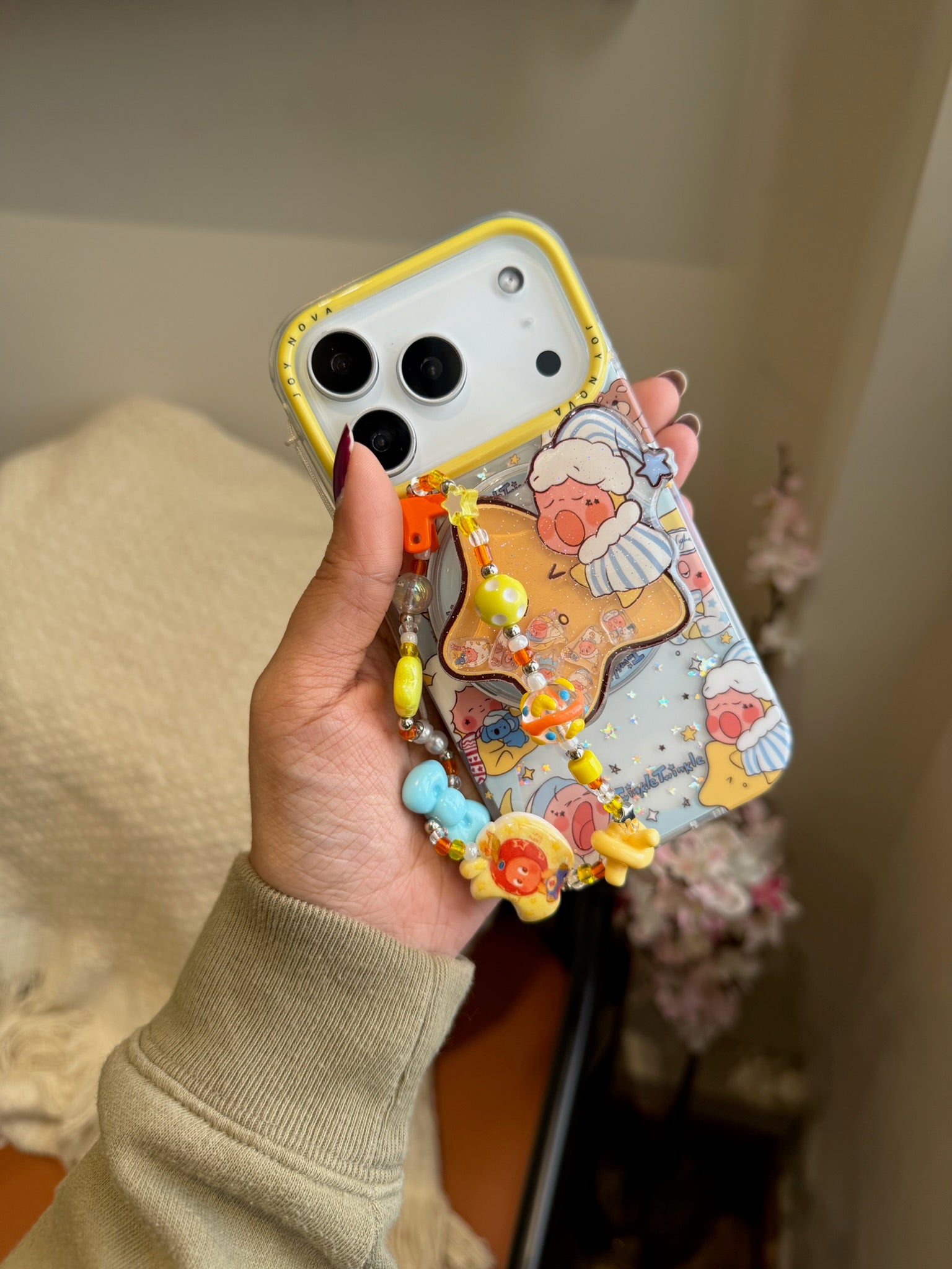 Cute Cartoon iPhone Case with MagSafe Holder & Star Charm – Kalakaar Indiaa
