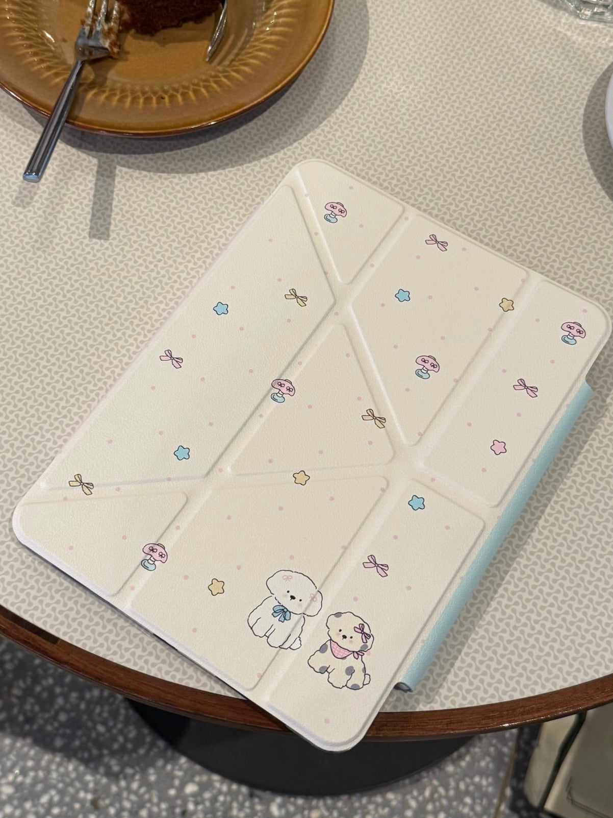 Cute Cartoon iPad Case with Magnetic Stand & Transparent Back – Pearl ...