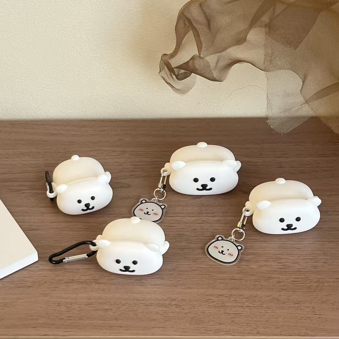 Cute Bear AirPods Case – 3D Soft Silicon Animal with Keychain ...