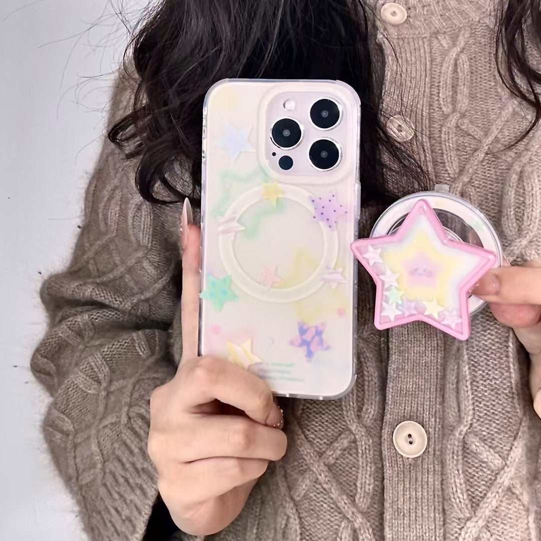 Colorful Stars Magsafe iPhone Case With Star Magsafe Holder – Kalakaar ...