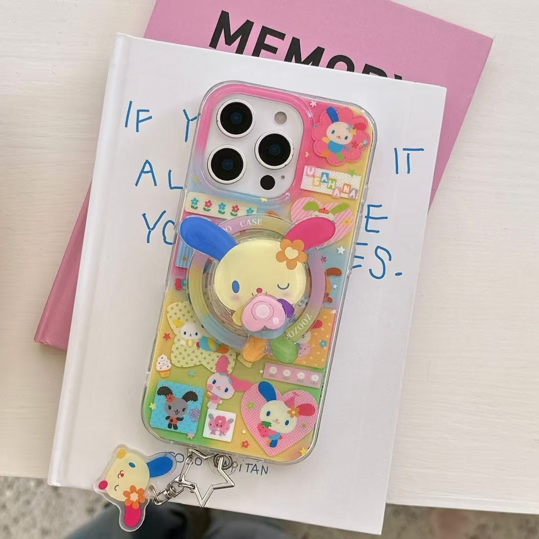 Cute Cartoon Silicon Magsafe Case For iPhone With Magsafe Holder ...