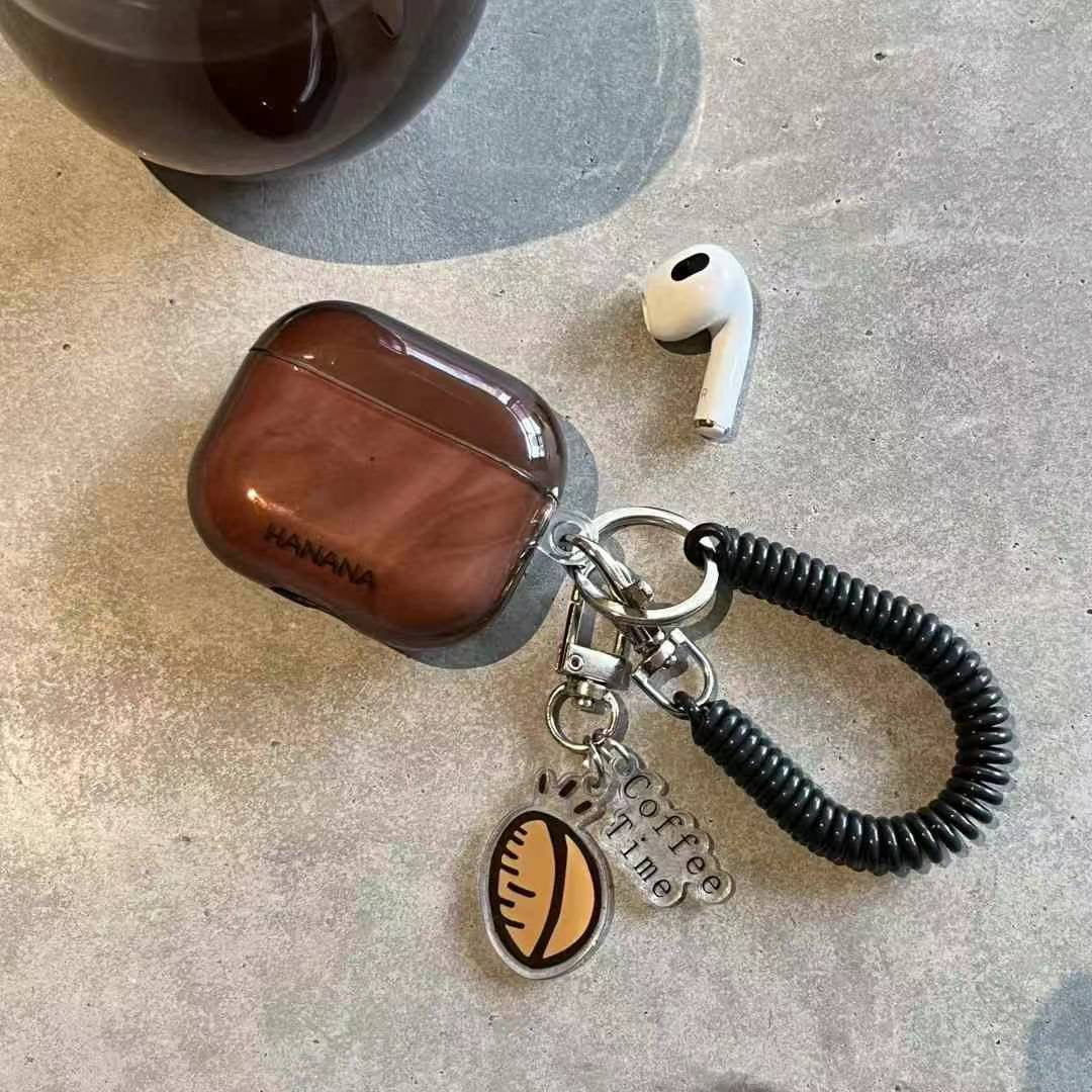 Brown Gradient Silicon Airpod Case With Coffee Charm – Kalakaar Indiaa