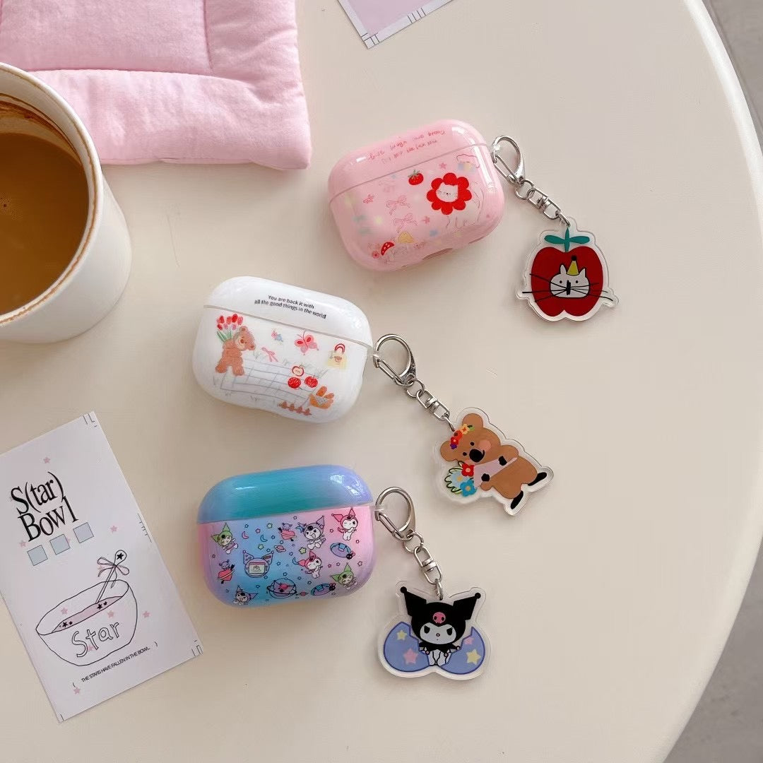 Designer Silicon Airpod Case With Charm – Kalakaar Indiaa