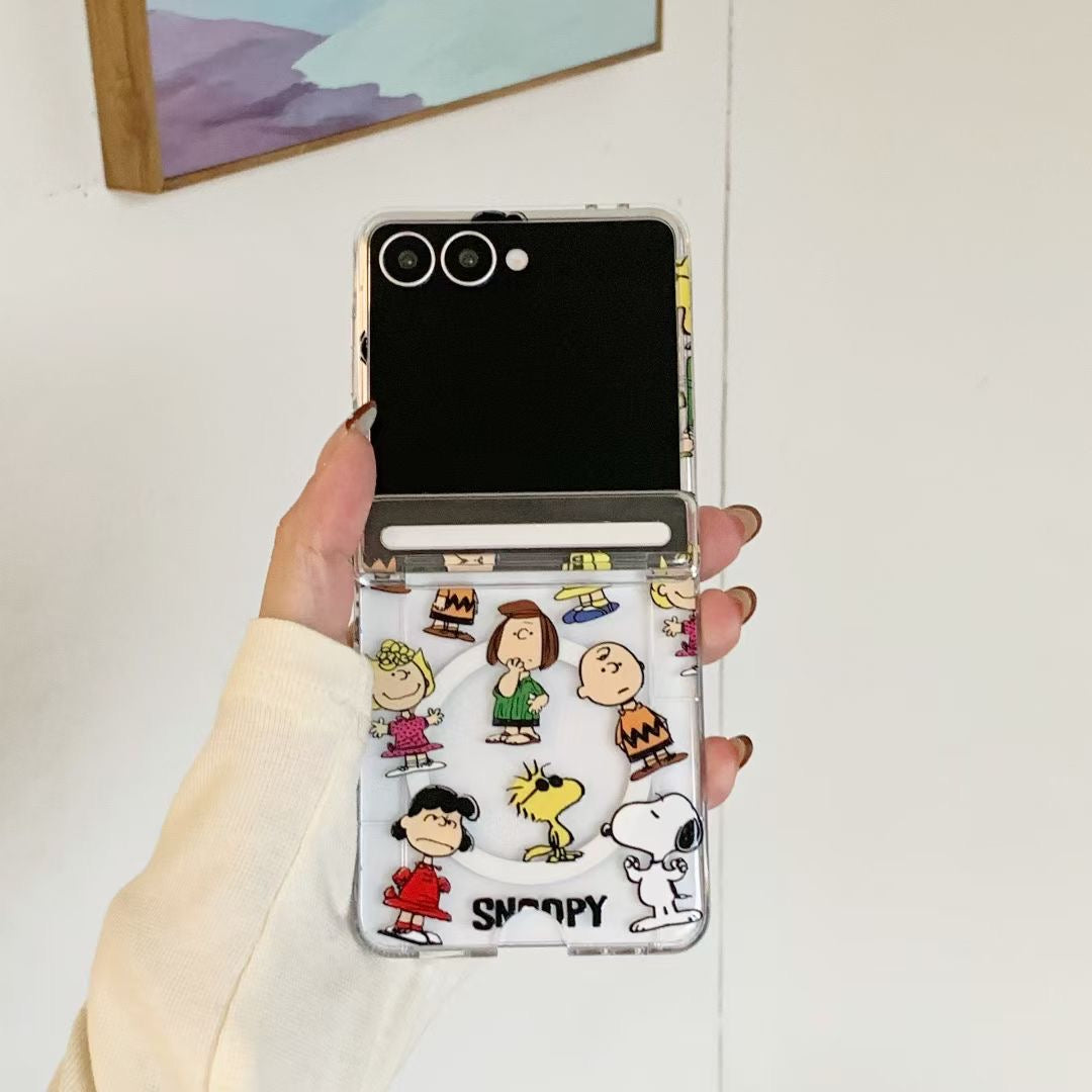 Snoopy Cartoon Clear Case for Samsung Z Flip – Kalakaar Indiaa
