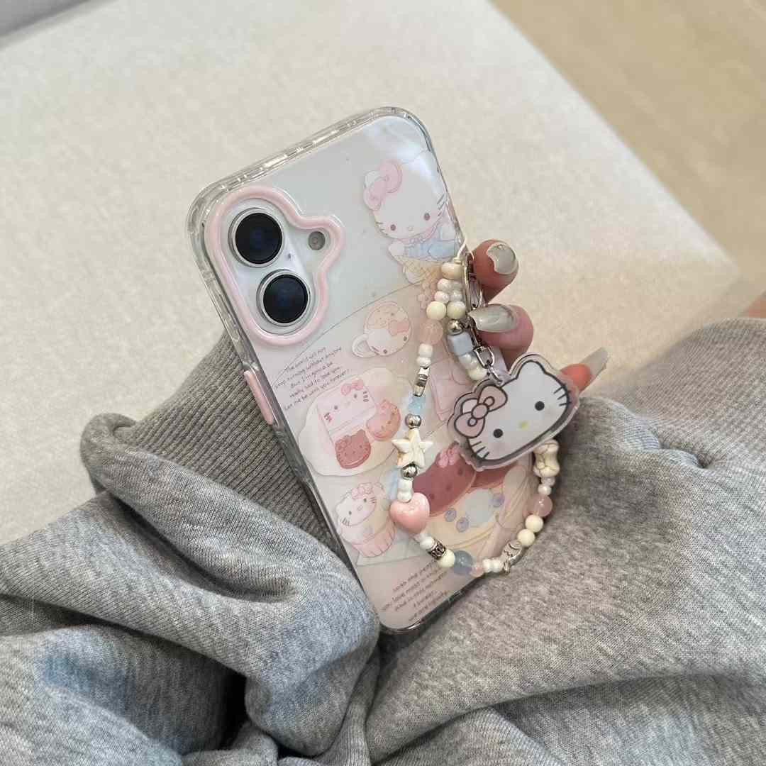 Cute Kitty Silicon Designer iPhone Case With Charm – Kalakaar Indiaa