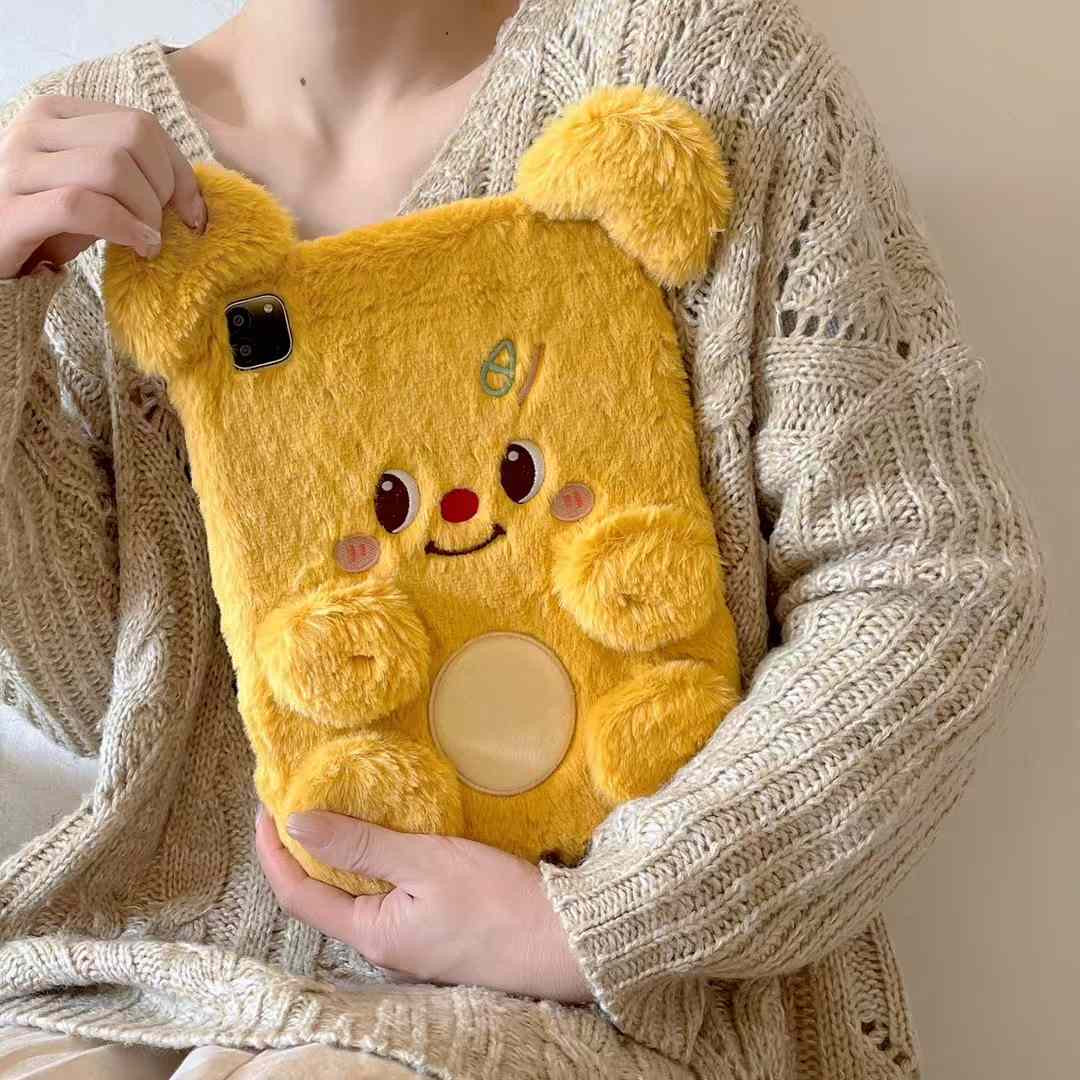 Cute Teddy Warm Plush iPad Case – Kalakaar Indiaa