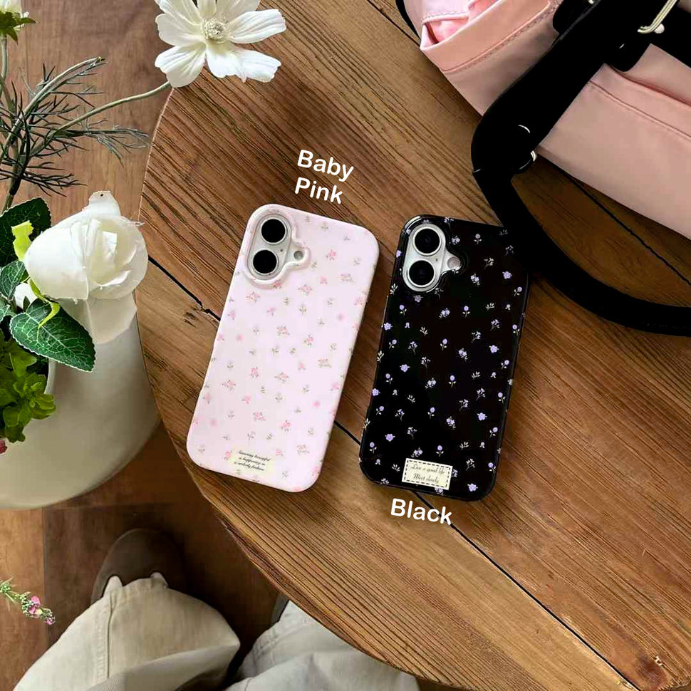 Solid Color Floral Pattern Silicon Case For iPhone – Kalakaar Indiaa
