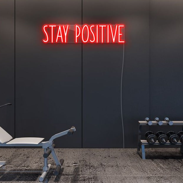 Stay Positive LED Neon Sign – Kalakaar Indiaa